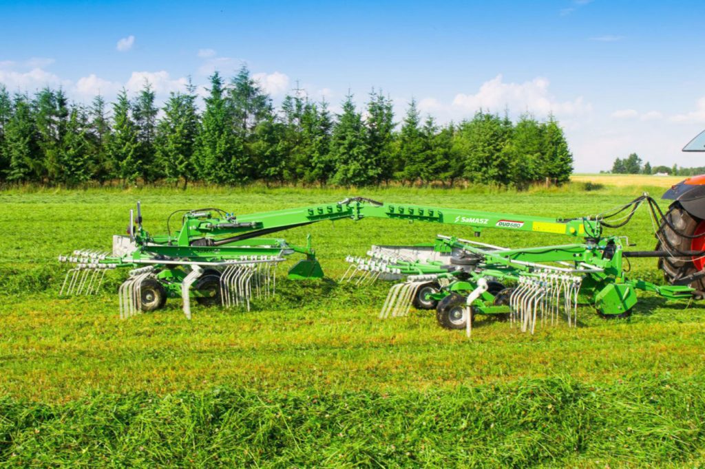 2-rotor rotary rakes DUO-1 or 2 windrows - Twin Clover Equipment LLC